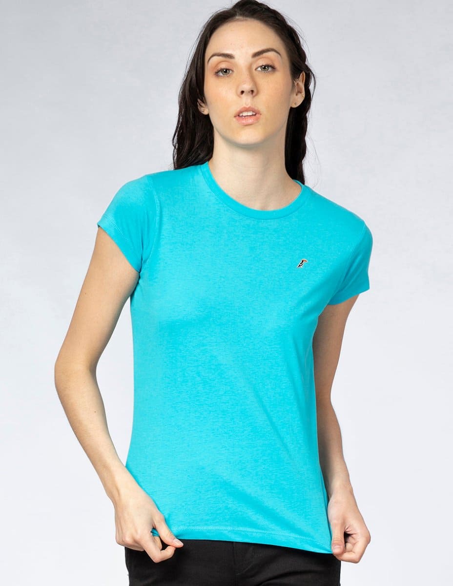 Playera Mujer Cuello Redondo AIR Turquesa | Tucanê
